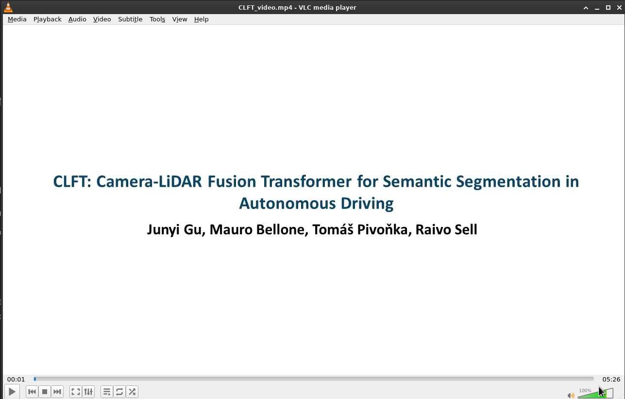 A camera-LiDAR Fusion Transformer (CLFT) for Semantic Segmentation in ...